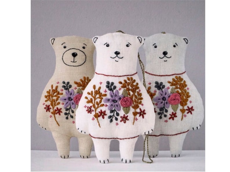 Pdf Pattern + Video Tutorial "linen Toy Bear" Cute Animal Toy With ...