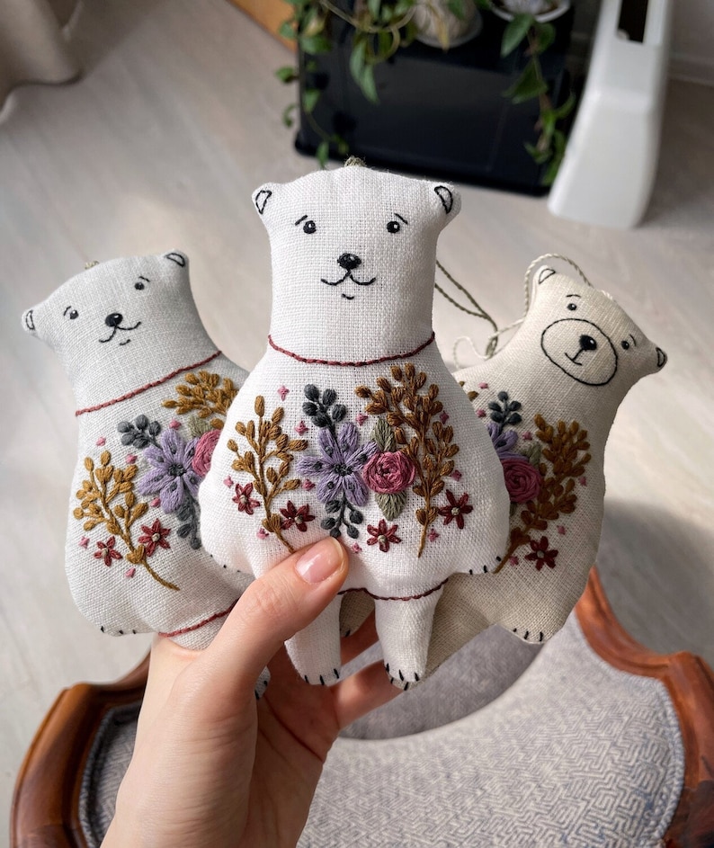 Pdf Pattern + Video Tutorial "linen Toy Bear" Cute Animal Toy With ...