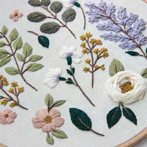 Pdf Pattern + Video Tutorial "lilac & Cherry Blossom/ Botanical ...