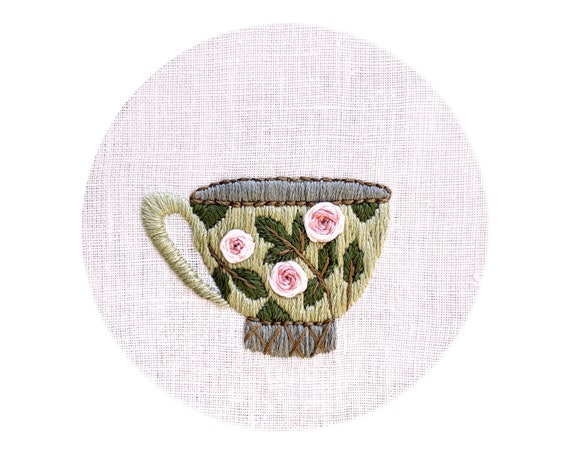 Pdf Pattern cup of Tea 15 Cm 6 Inch Hand - Etsy