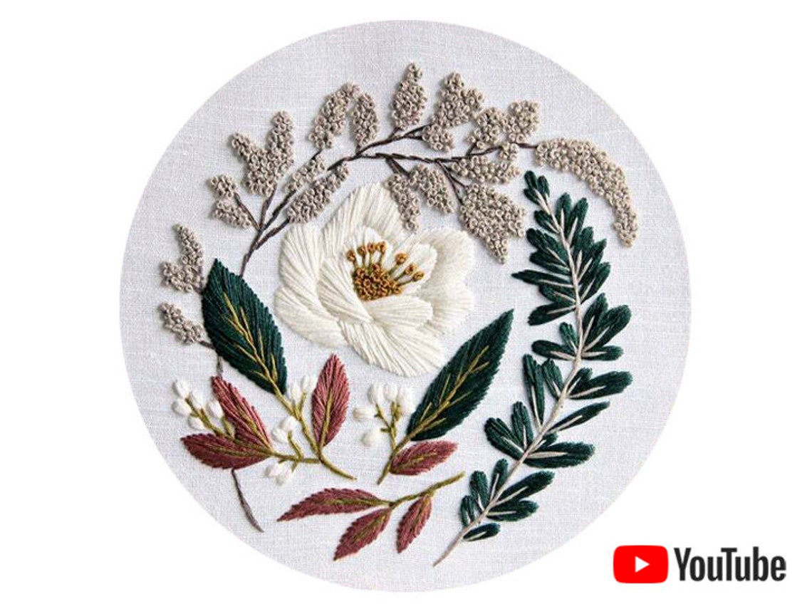 Pdf Pattern Video Tutorial white Lotus 20 Cm 8 - Etsy