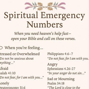 Bible Emergency Numbers - Etsy