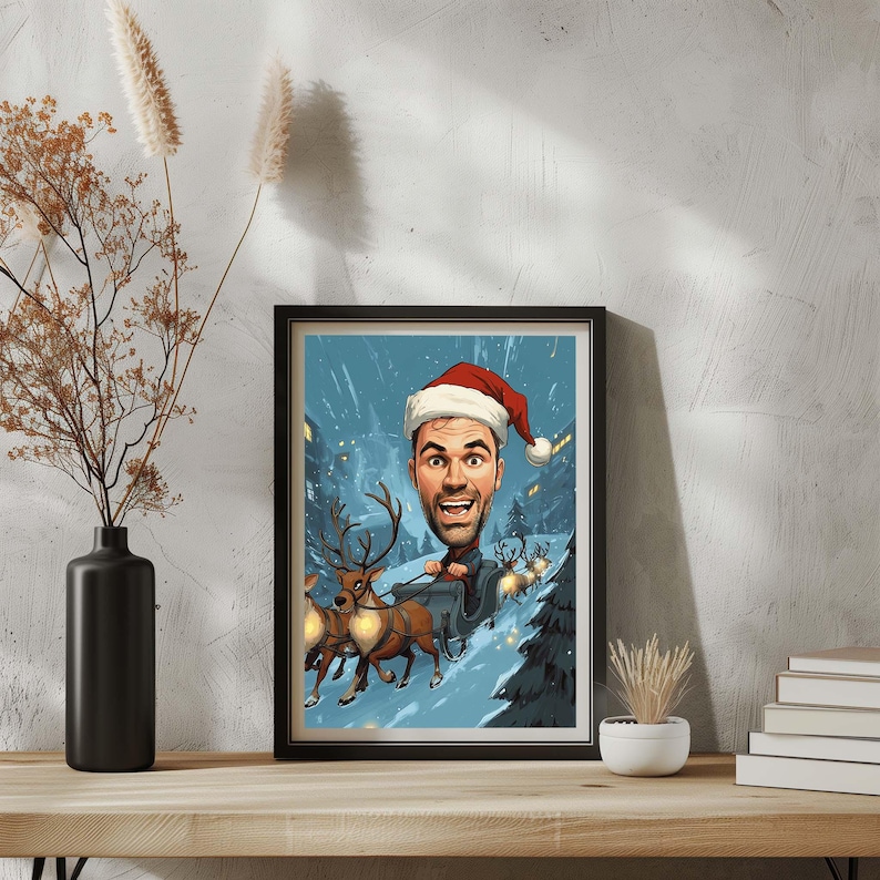 Turn Photo to Cartoon for a Funny Caricature, Reindeer Cartoon or Santa ...