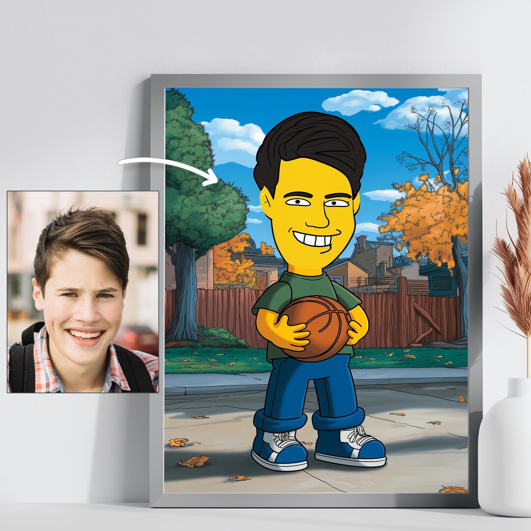 Custom Cartoon Portrait | Turn Photo Into Yellow Cartoon Character ...
