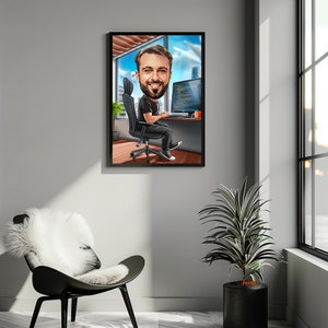 Custom Programmer Caricature Portrait - Unique Gift for Developers and ...