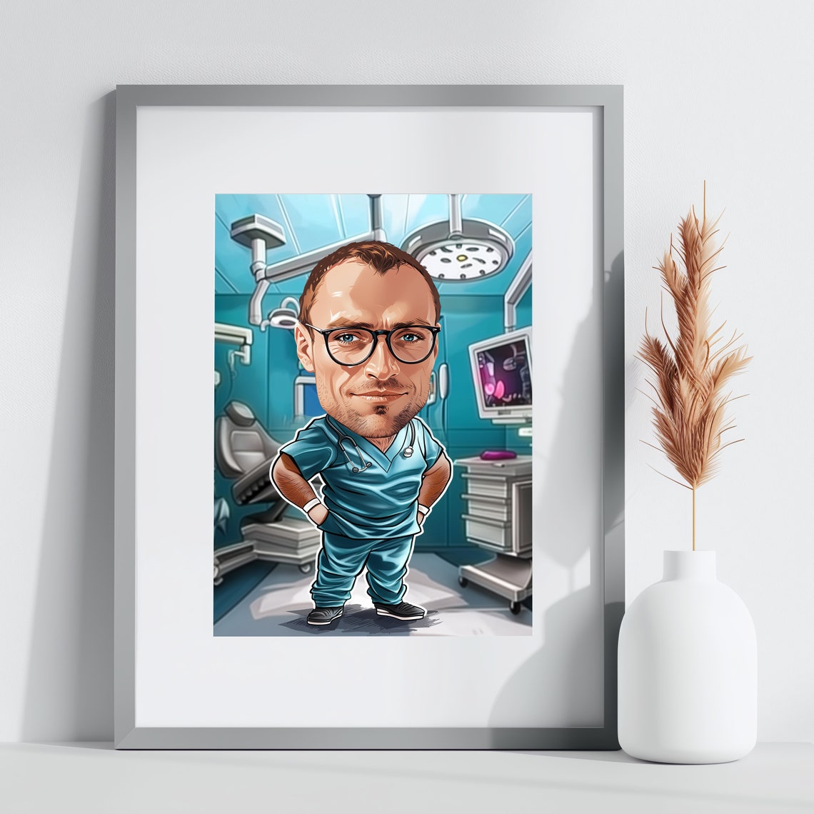 Custom Surgeon Caricature Portrait - Unique Gift for Surgeons From Your ...