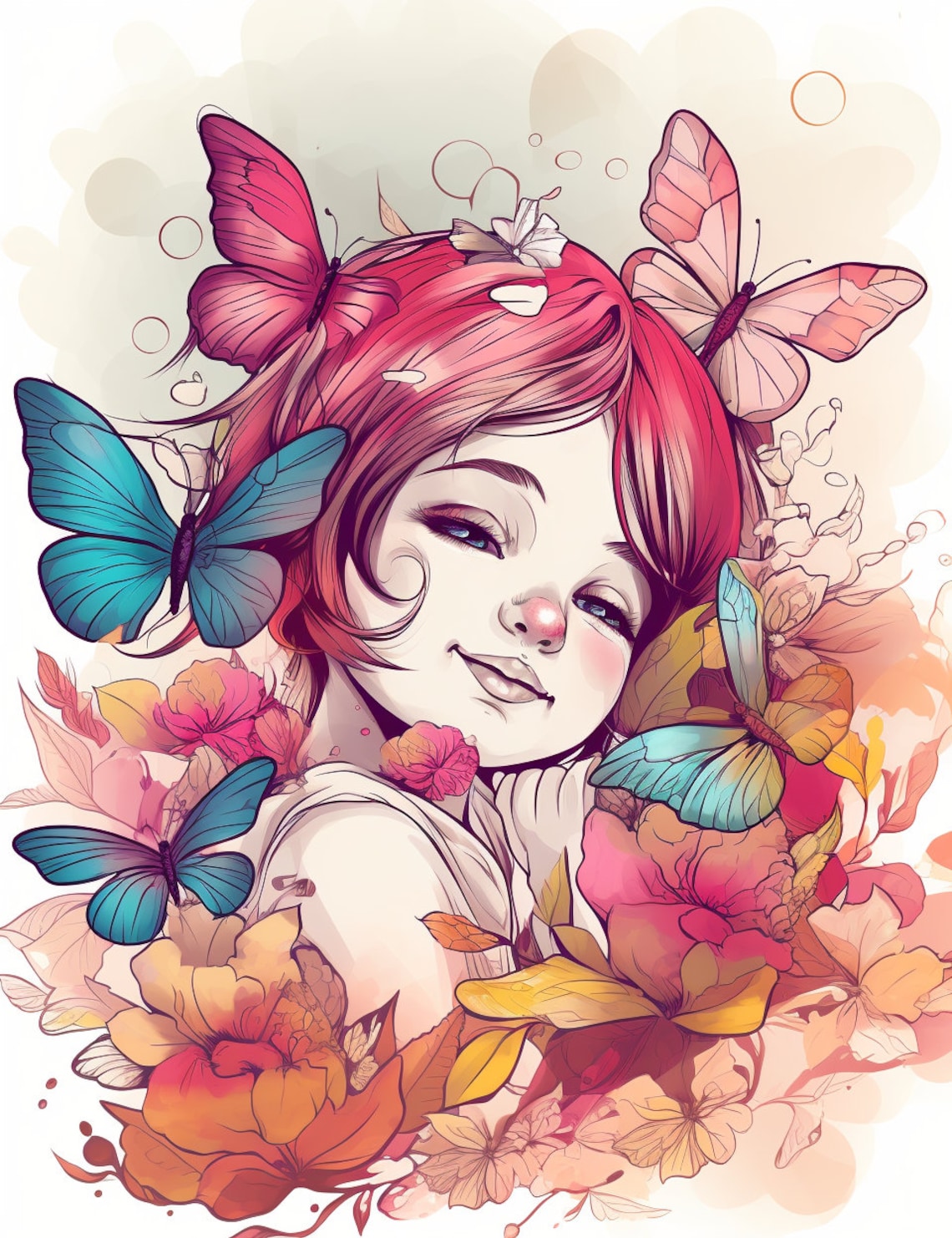Fairy Girls Coloring Pages: 25 Unique and Adorable Fairies - Etsy