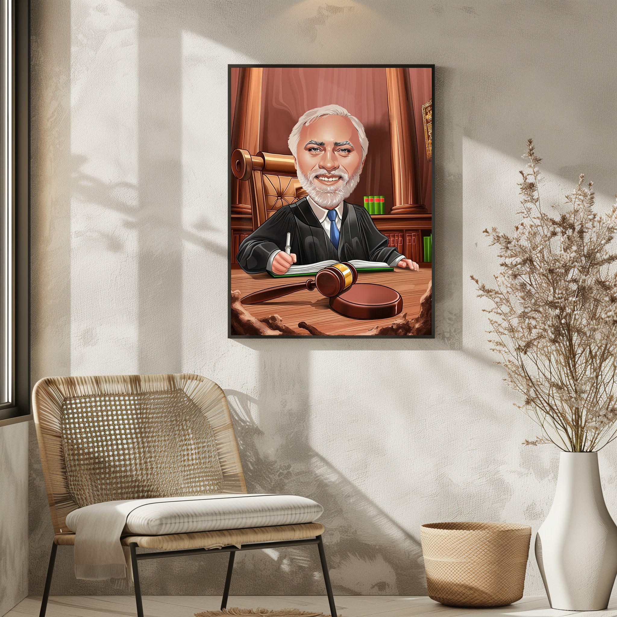 Custom Judge Caricature Portrait - From Your Photos, a Unique Gift for ...