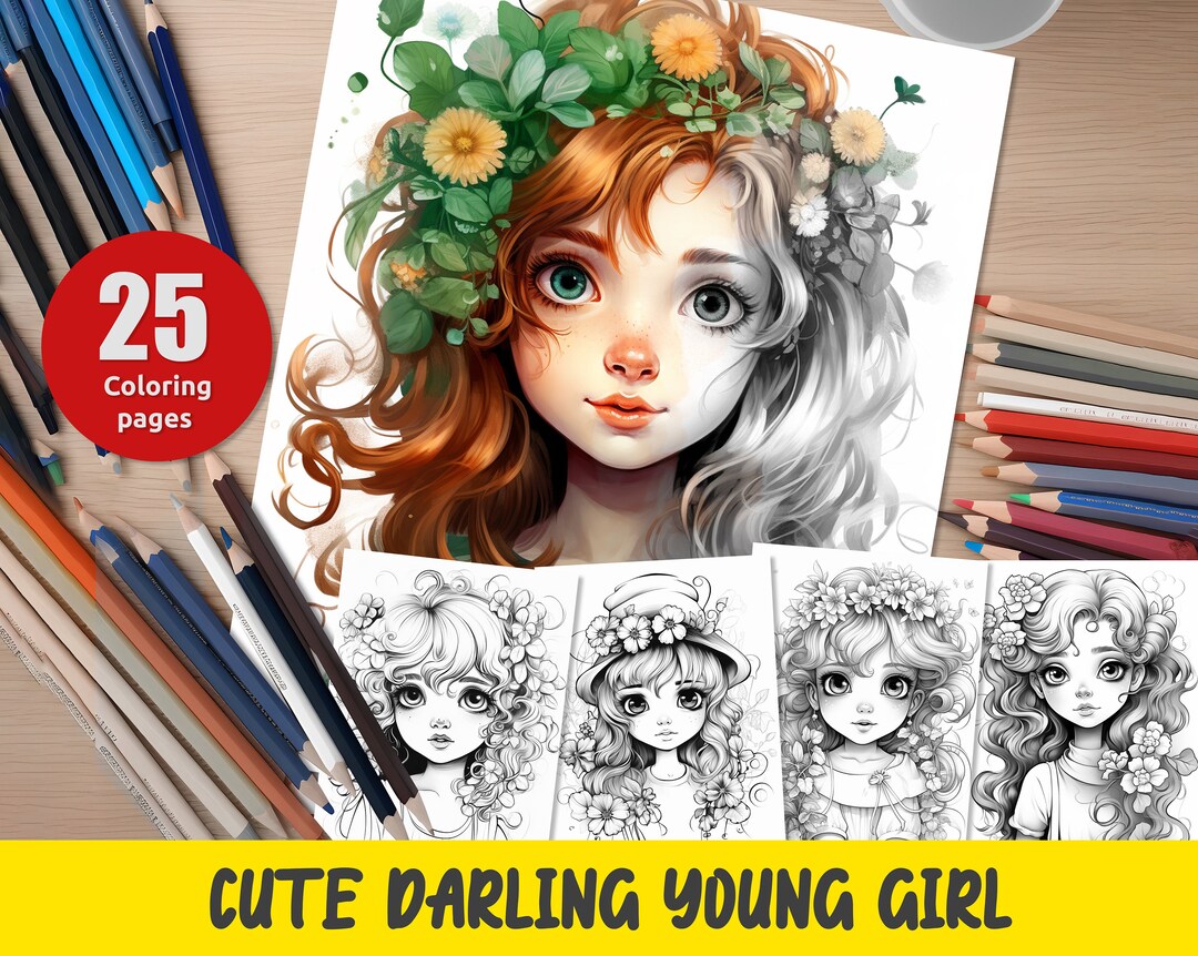 25 Cute Little Girl Vol 2 Coloring Pages : Beautiful Gnome & Fantasy ...