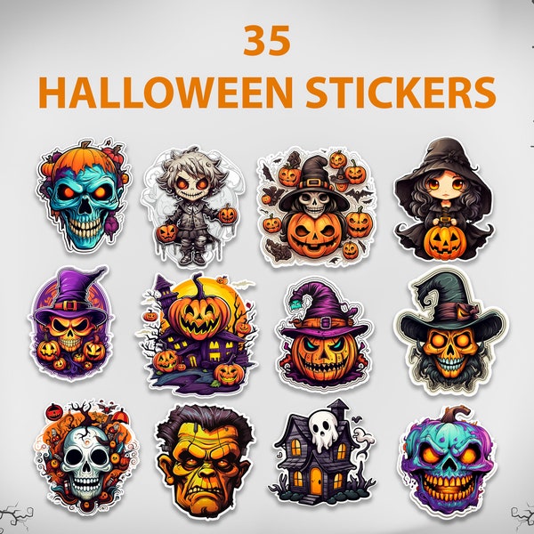 Halloween Stickers - Etsy