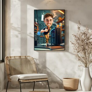 Custom IT Technician Caricature - Funny Computer Repair Cartoon ...