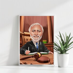 Custom Judge Caricature Portrait - From Your Photos, a Unique Gift for ...