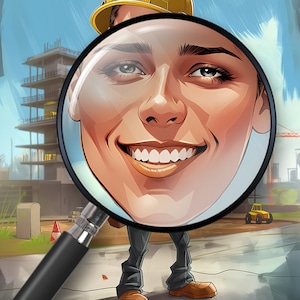 Custom Construction Foreman Caricature Portrait - Personalized Cartoon ...