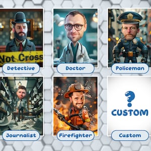 Custom Cartoon Portrait - From Your Photo, Unique and Special Gift for ...