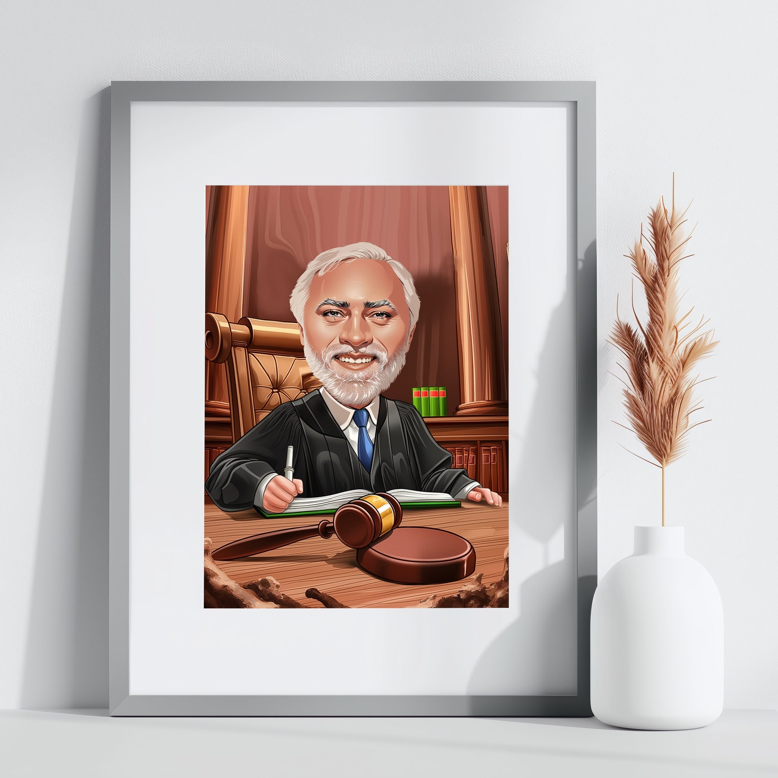 Custom Judge Caricature Portrait - From Your Photos, a Unique Gift for ...