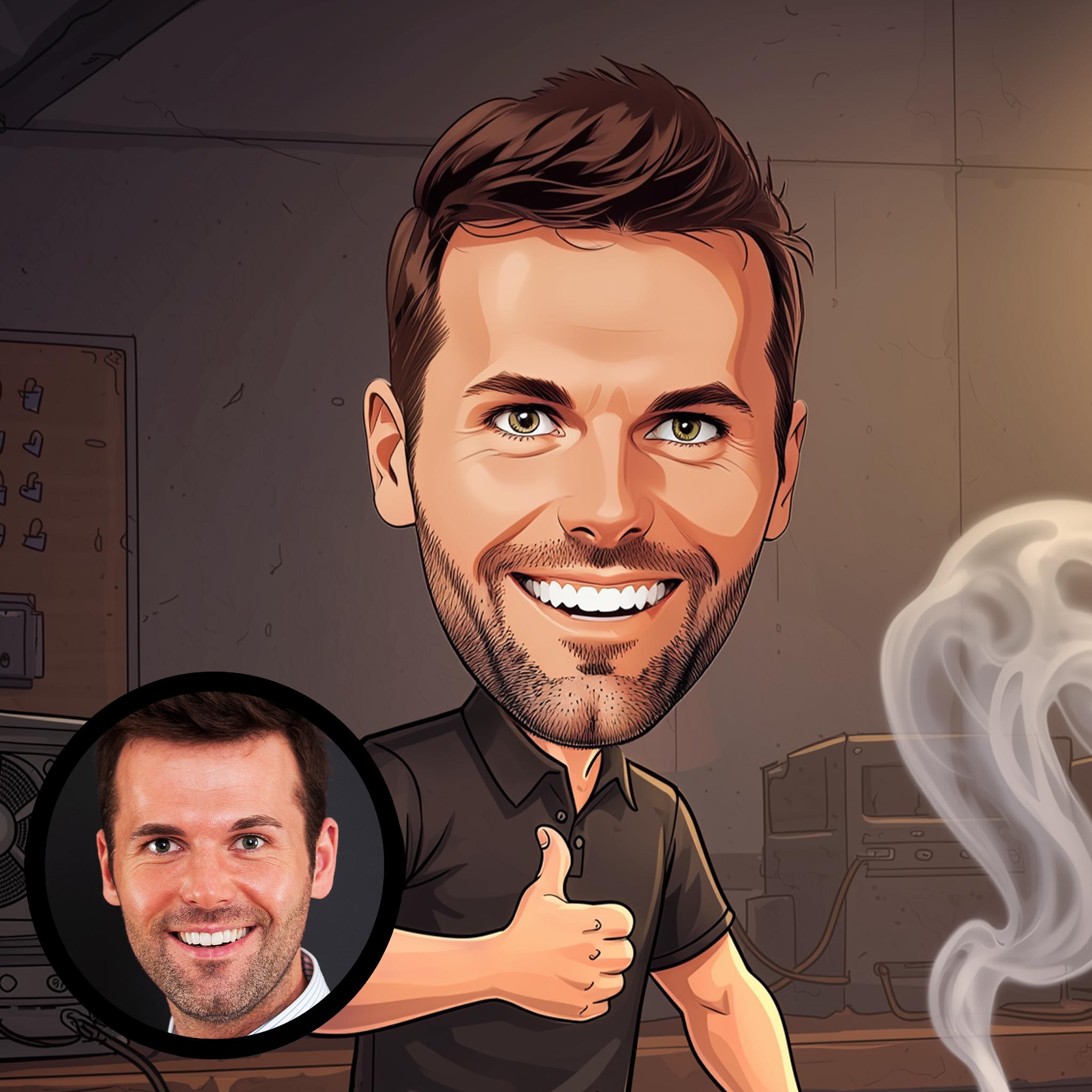 Custom PC Builder Caricature, Computer Tech Digital Portrait, Gaming ...