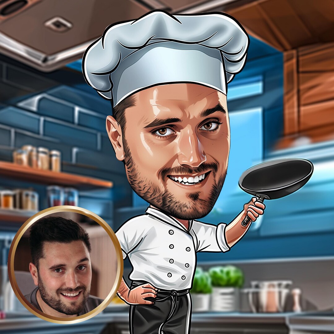 Custom Portrait Cartoon, Caricature Style, Portrait From Photo, Gift ...