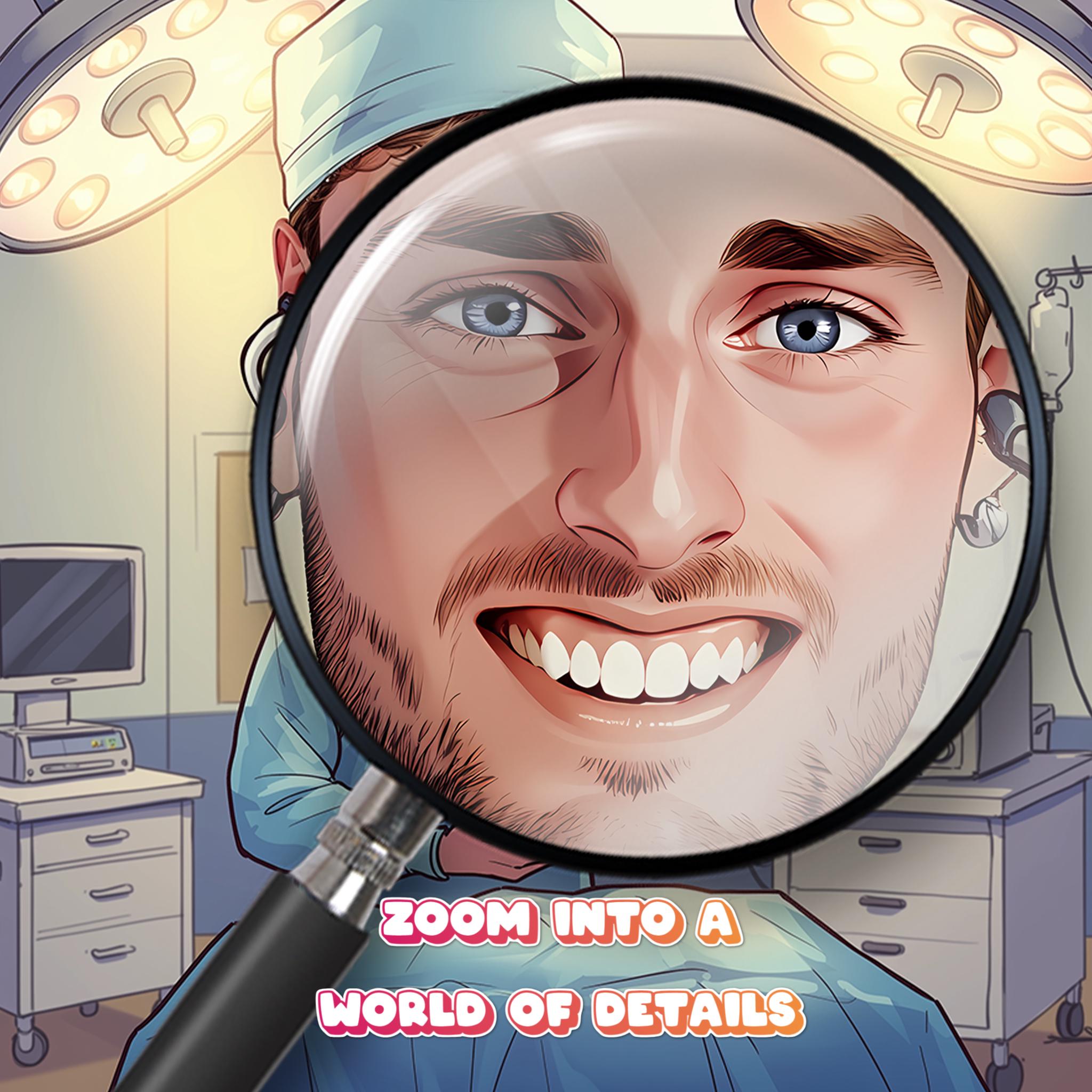 Custom OB Doctor Caricature • Baby Delivery Cartoon Art • Newborn Wall ...