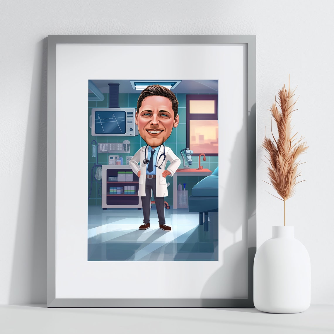 Custom Doctor Caricature Portrait - From Your Photos, a Unique Gift for ...
