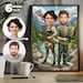Custom Hunter Cartoon Portrait - From Your Photo, Hunting Portrait ...