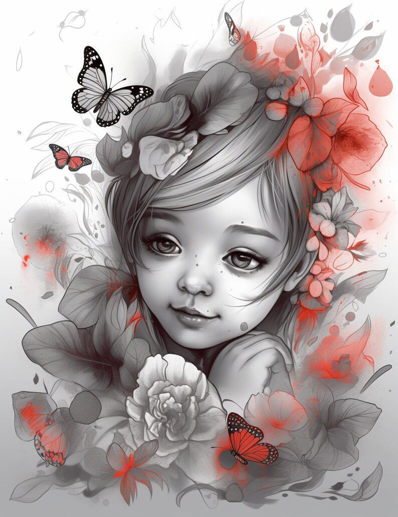 Fairy Girls Coloring Pages: 25 Unique and Adorable Fairies - Etsy