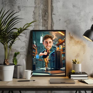 Custom IT Technician Caricature - Funny Computer Repair Cartoon ...