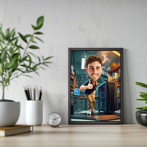 Custom IT Technician Caricature - Funny Computer Repair Cartoon ...