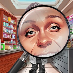 Custom Pharmacist Caricature Portrait - Personalized Cartoon Style Art ...