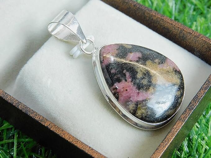 Hand Cut Natural Gemstone Indian Jewelry Pendent Silver Plated Pendent ...