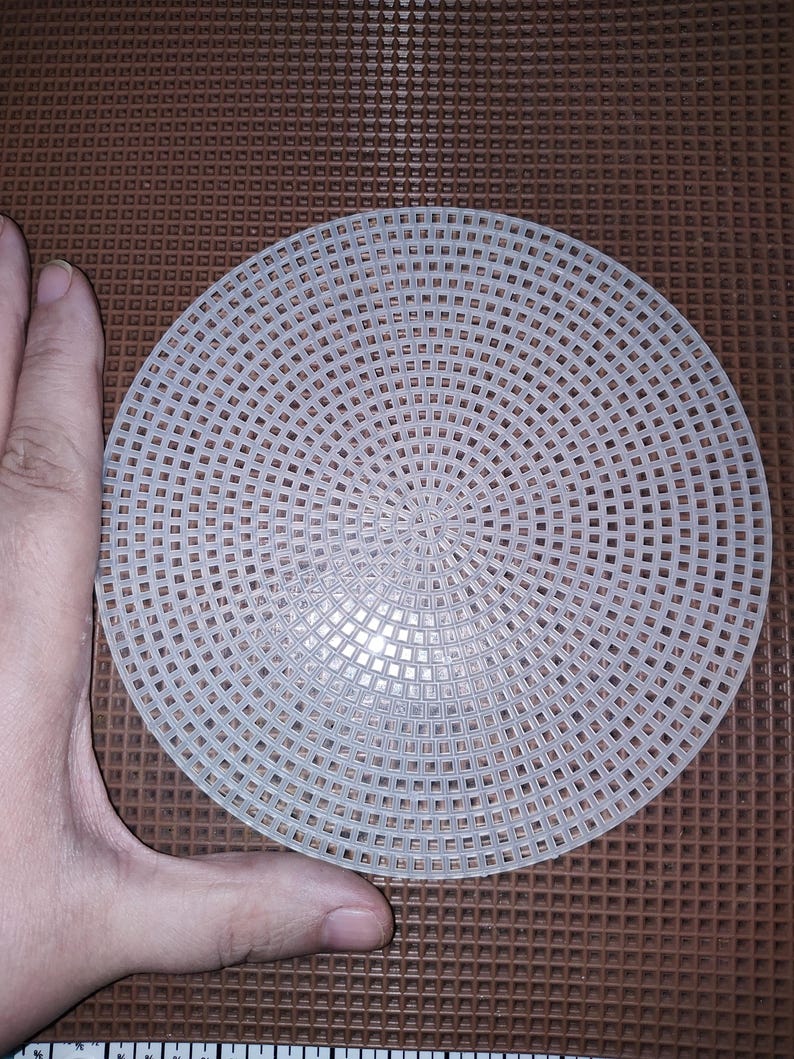 Set of 3 Clear Circle Plastic Canvas* 5.75" Diameter * Pre Cut Round ...