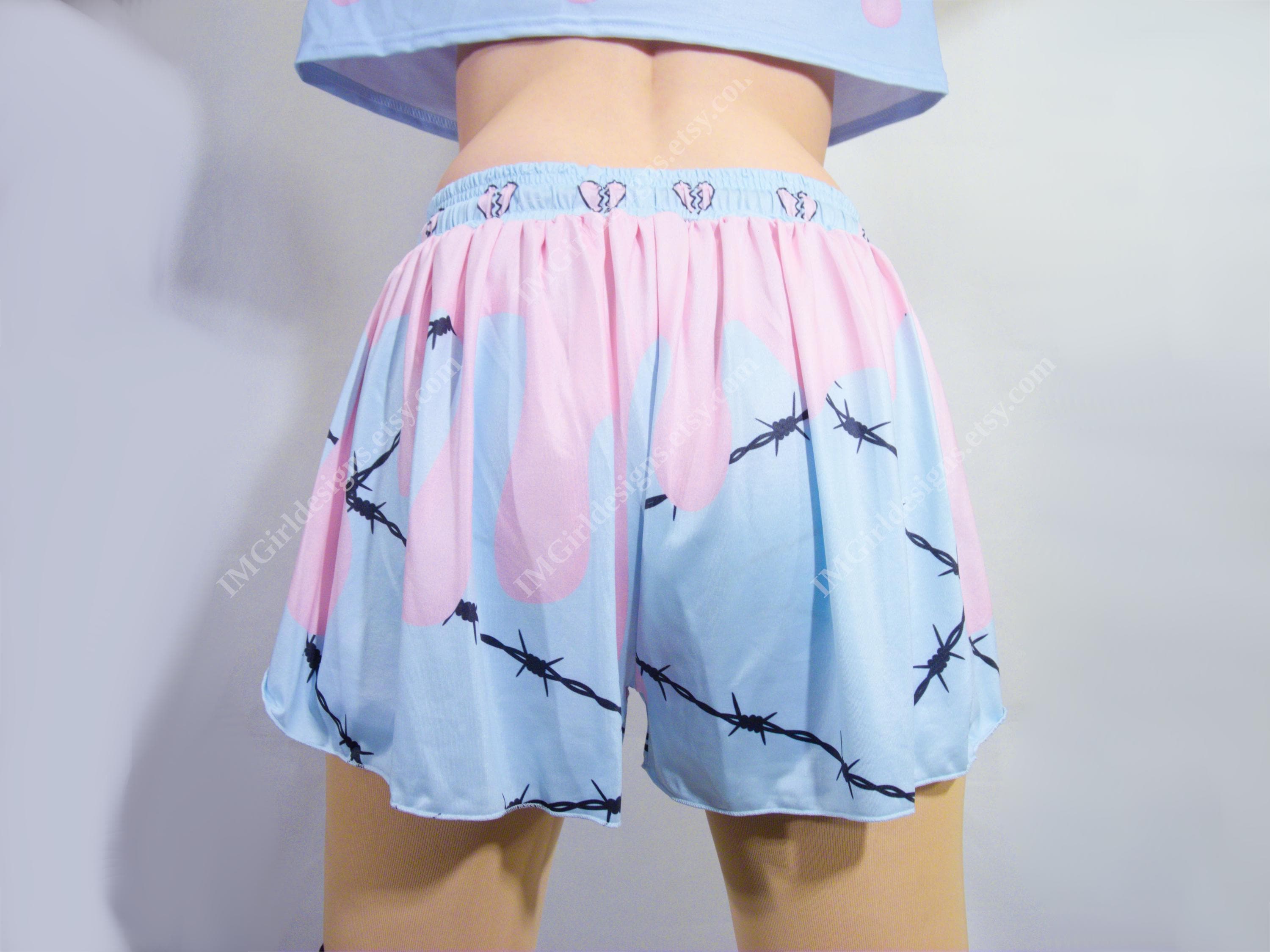 Pastel Goth Skorts, Elasticated Waist, Pockets, Creepy Cute Kawaii ...