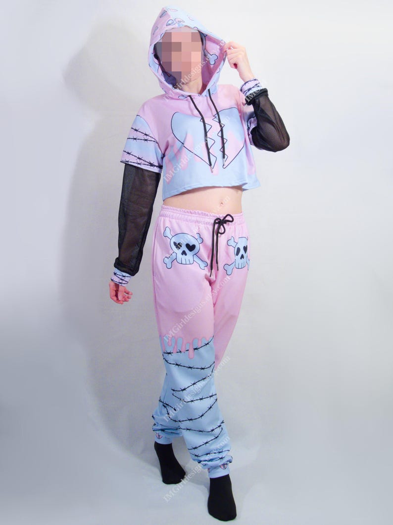 Jogging Bottoms, Pastel Goth Aesthetic, Casual Pants, Sweatpants, Joggers, Pockets, Creepy Cute ...