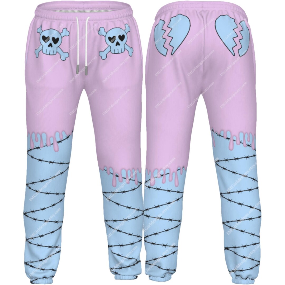 Mens Pastel Goth Sweatpants: Drip Design Joggers - Etsy