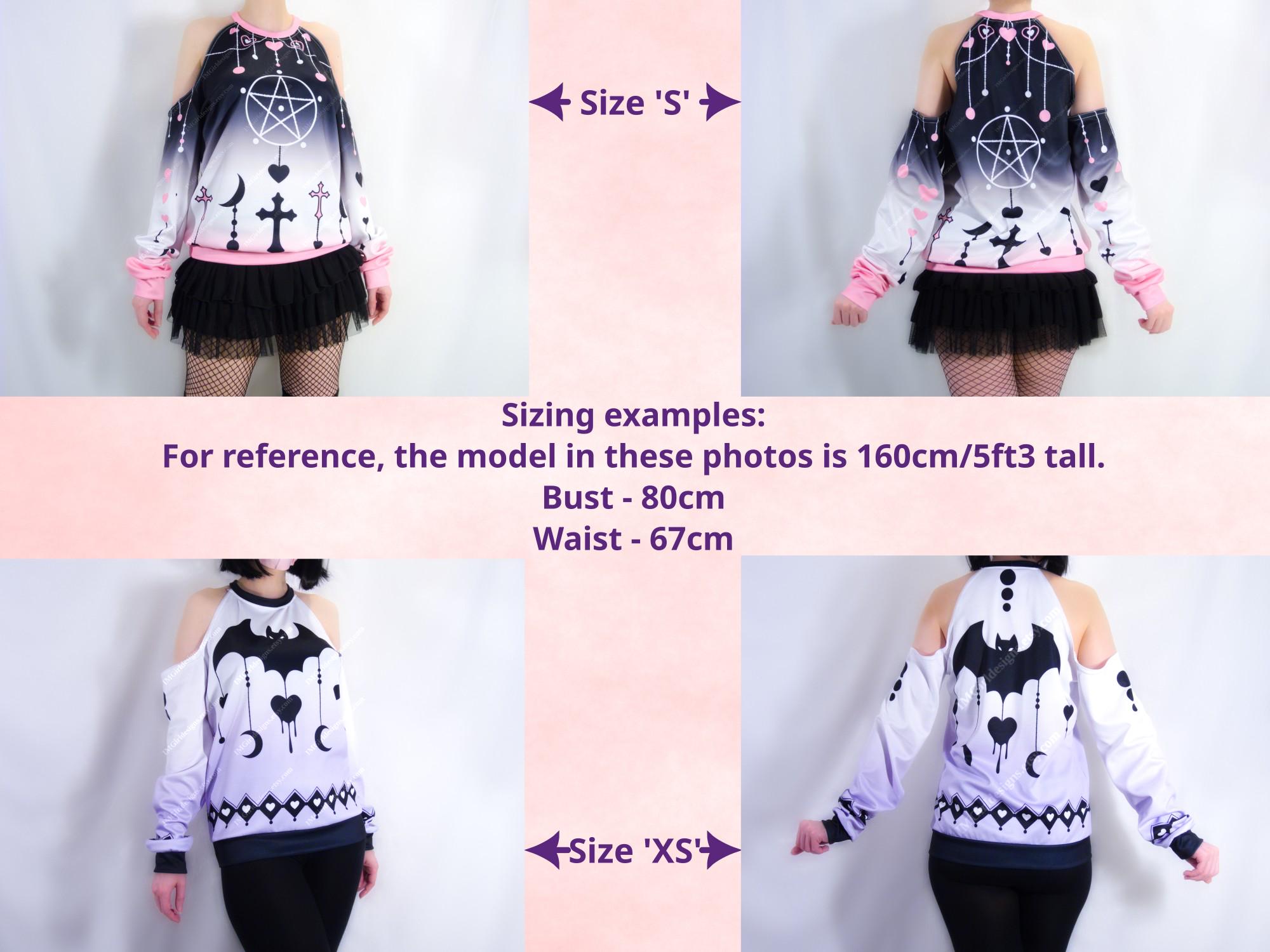 Pastel Goth Cold Shoulder Sweater, Alternative Sweatshirt - Etsy