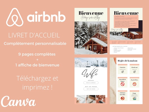 Livret d'accueil airbnb en français Bienvenue airbnb - Etsy France