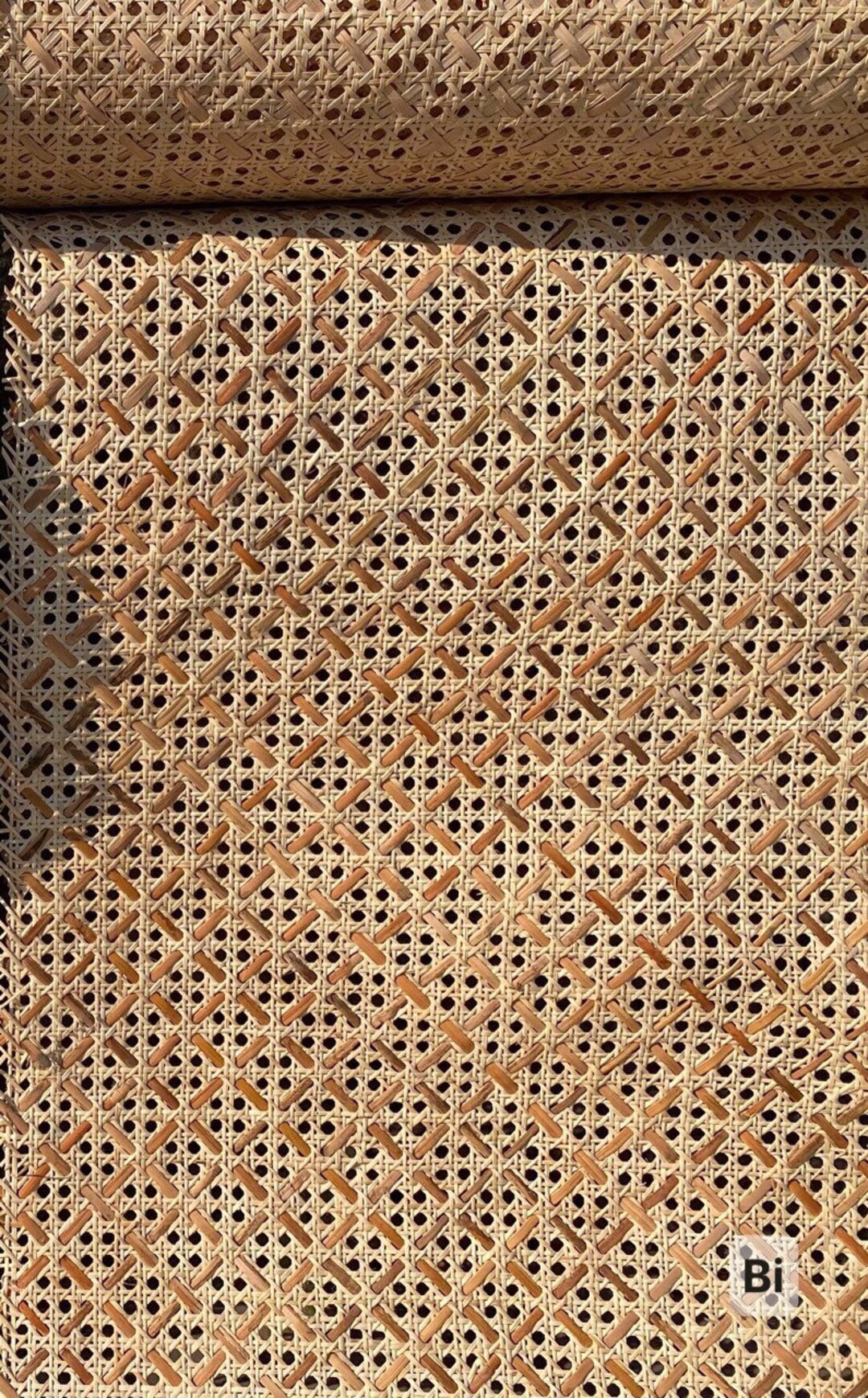Rhombic Pattern Natural Cane Sheet Rattan Material Cane Webbing Cabinet ...