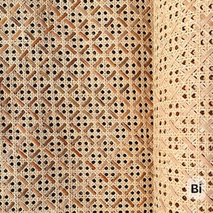 Rhombic Pattern Natural Cane Sheet Rattan Material Cane Webbing Cabinet ...