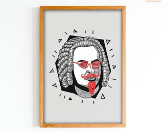 Johann Sebastian Bach Poster - Etsy