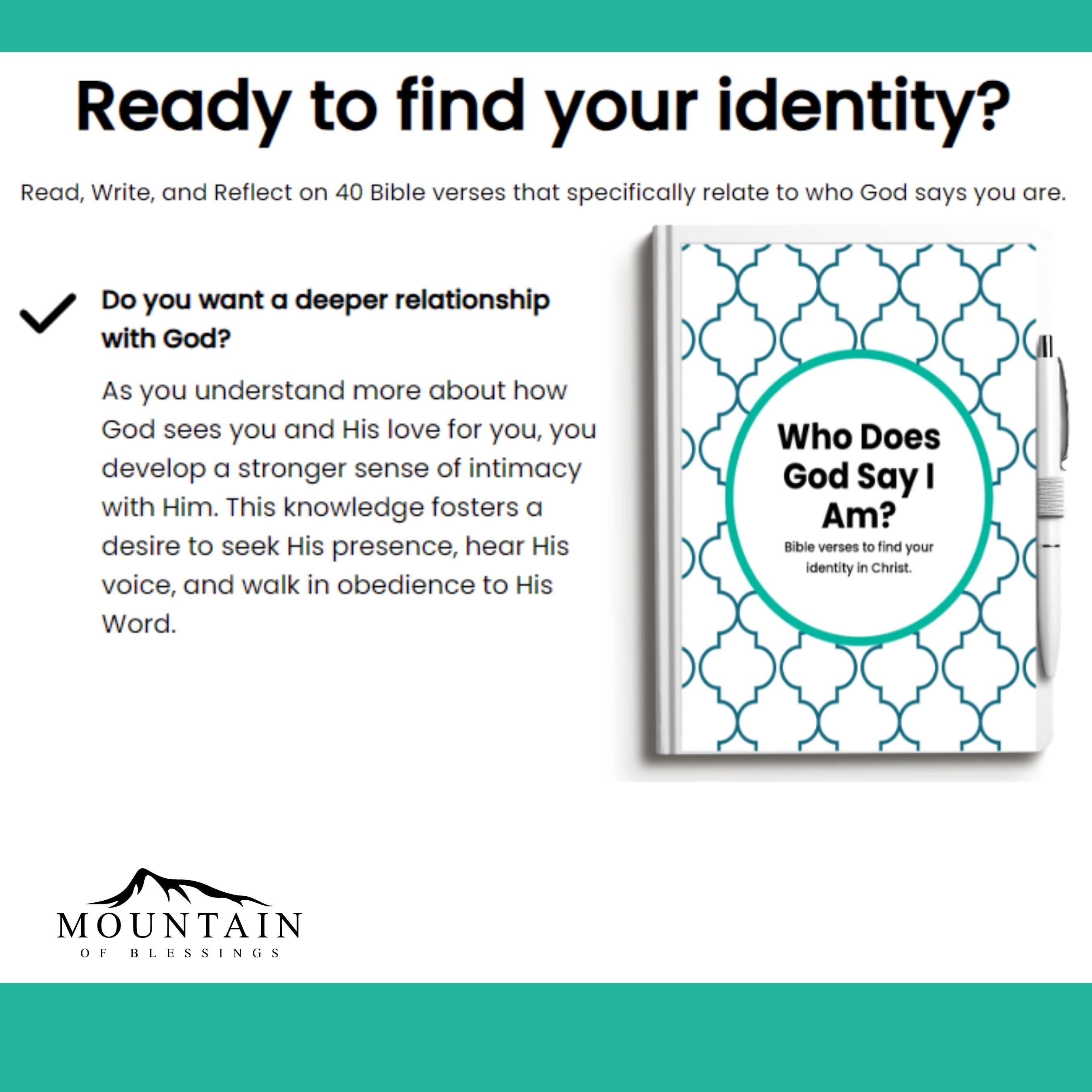 Who Does God Say I Am Bible Study: SOAP Method (digital Download) - Etsy
