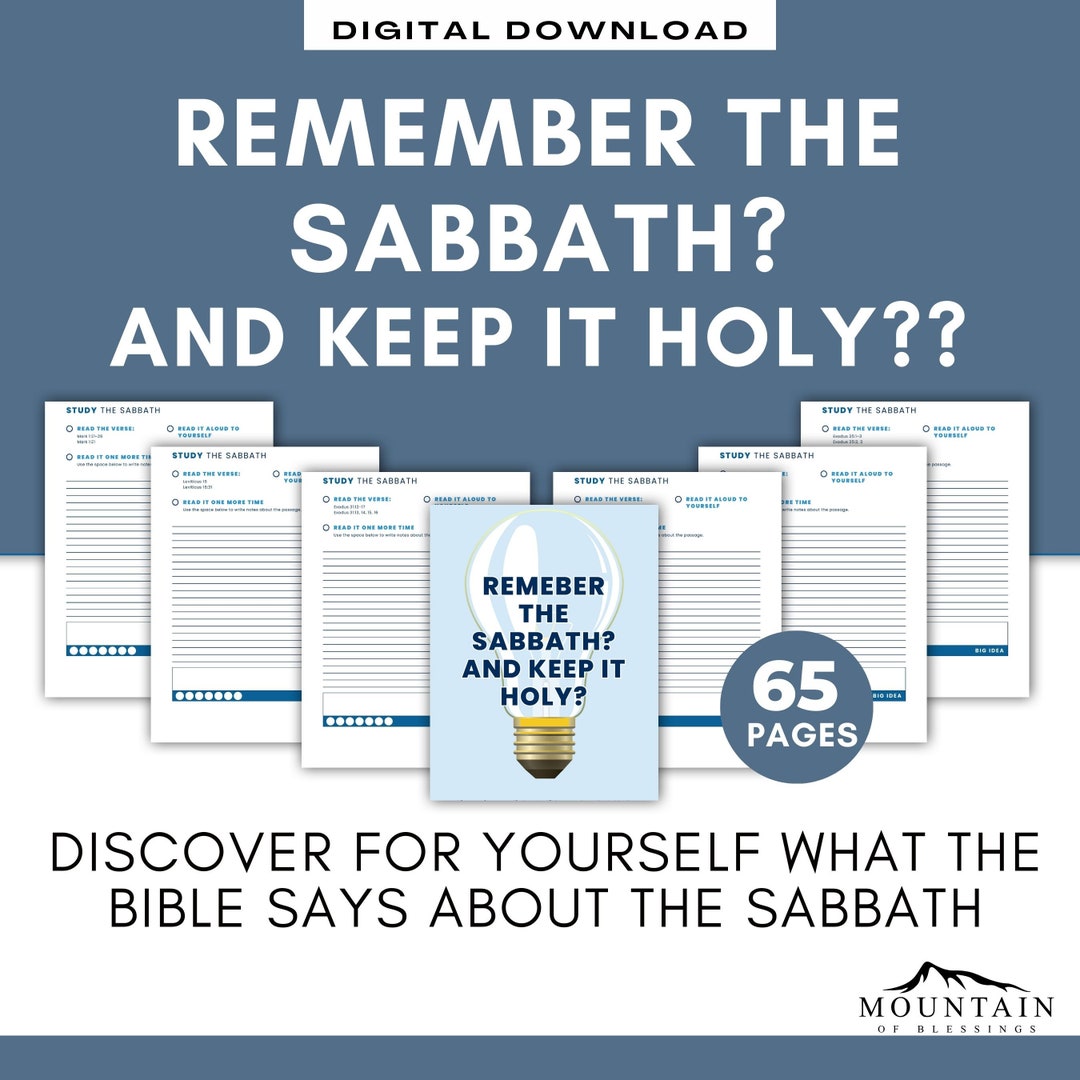Sabbath Bible Study Remember and Keep It Holy? Digital Download ...