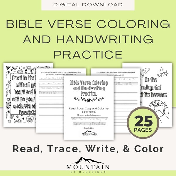 Bible Kids Copy Work - Etsy