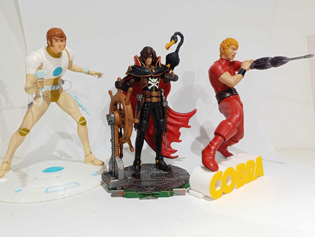 Albator, Captain Flam, Cobra Fanart Statue - Etsy