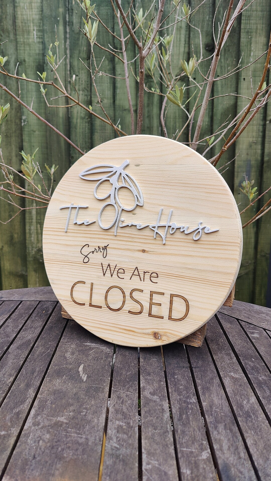 Customisable Business Sign, Open Closed Sign, Branded Shop Sign, Double ...