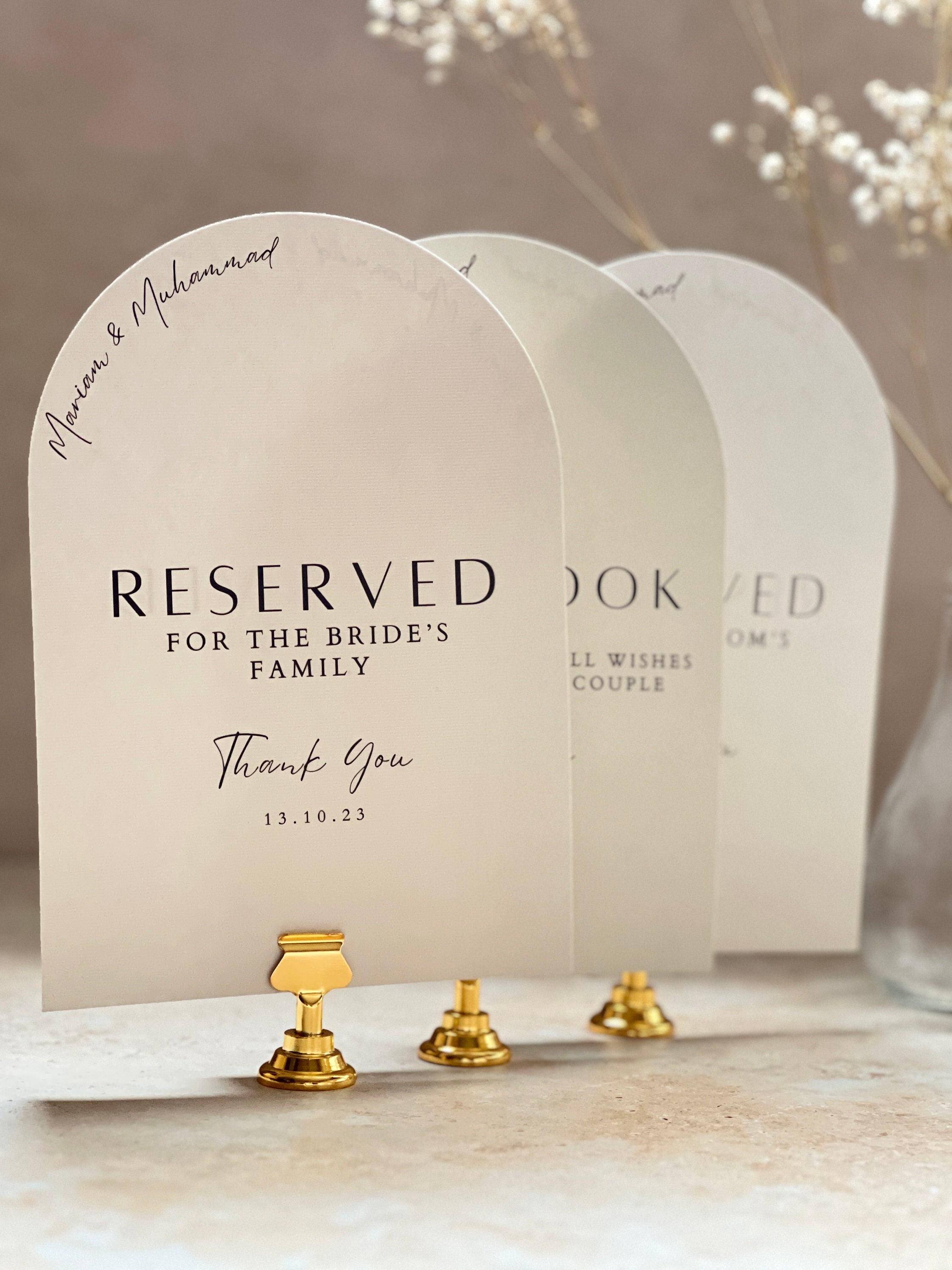 Gold Table Place Name Holders - Etsy
