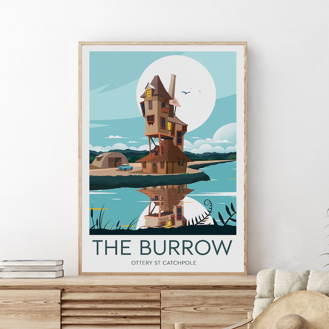 The Burrow Print Ron Weasley Fan Art, Hogwarts Poster, Harry Potter Fan ...