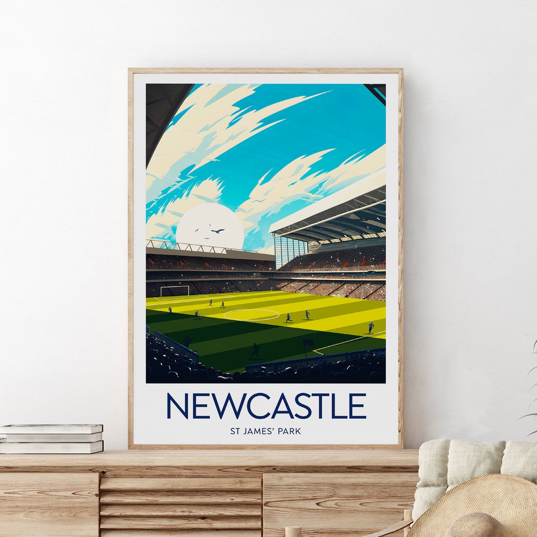 Newcastle Poster St James' Park, Newcastle Artwork, Football Poster ...