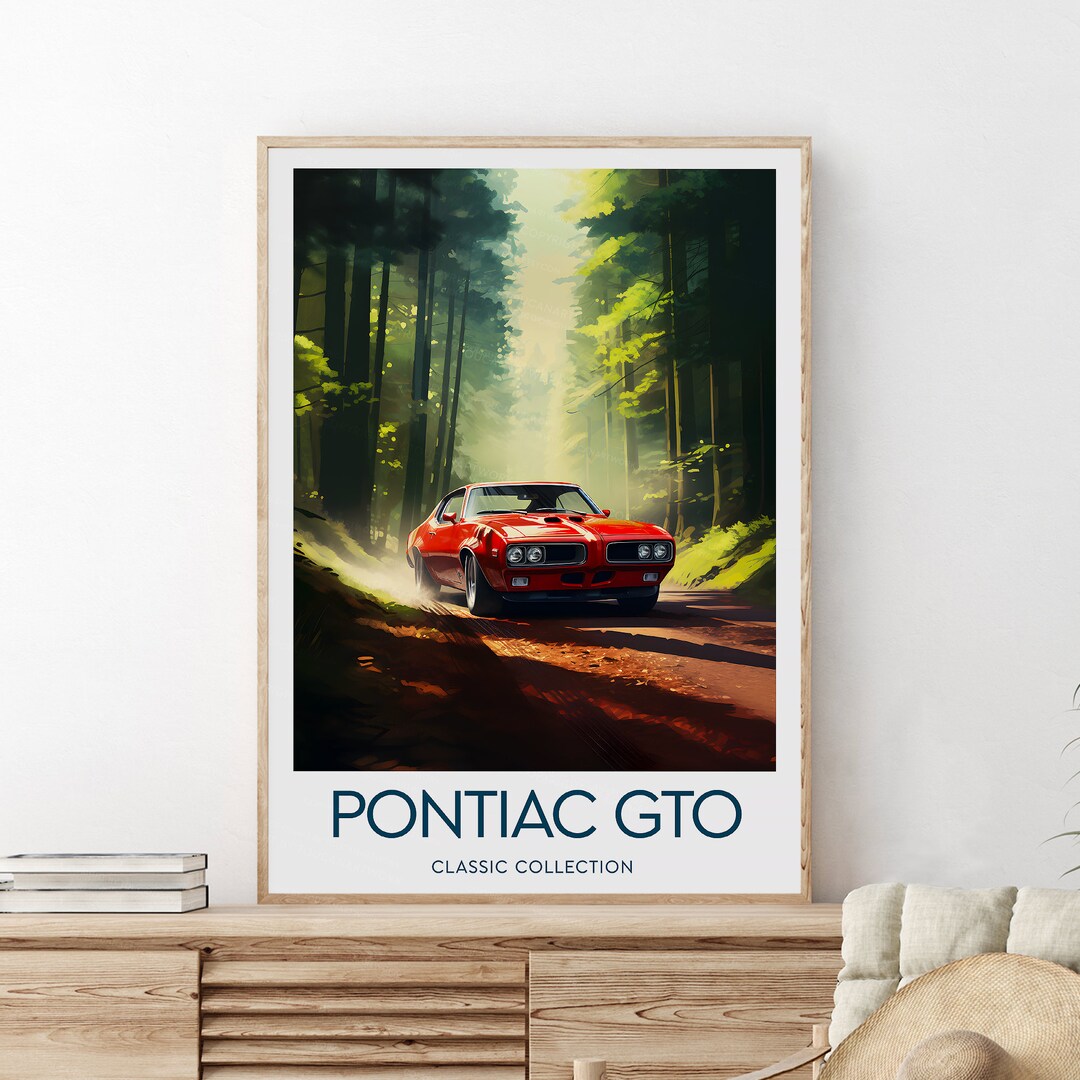 Pontiac GTO Classic Car Posters. Classic Collection, Fan Art, Birthday ...