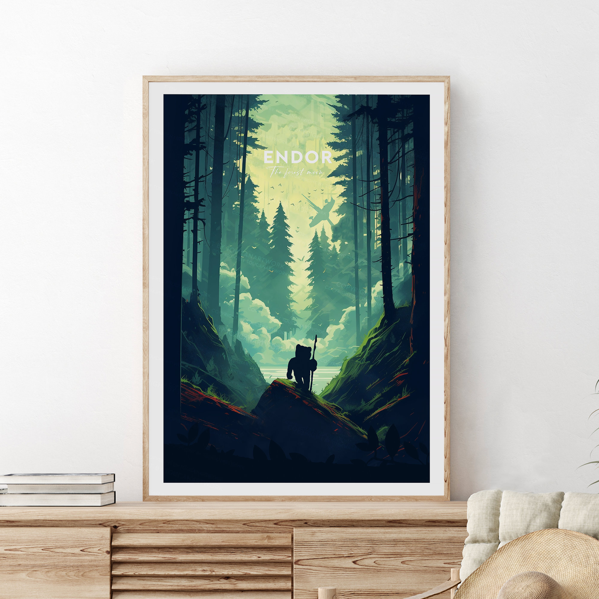 Endor Print the Forest Moon Endor Poster Ewok Art Star - Etsy