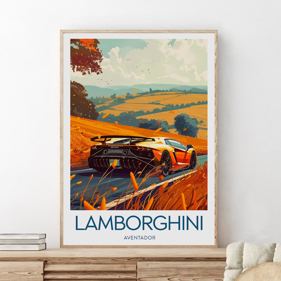 Lamborghini Aventador Sports Car Posters. Lamborghini Collection ...