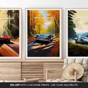Austin-healey 3000 Classic Car Posters. Classic Collection, Fan Art ...